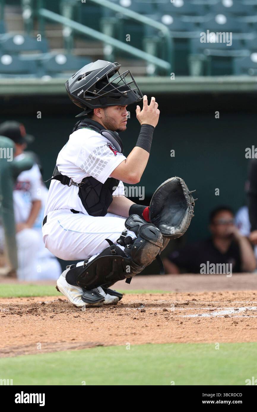 Jonathan Linares (13) of the Inland Empire 66ers in the field against ...