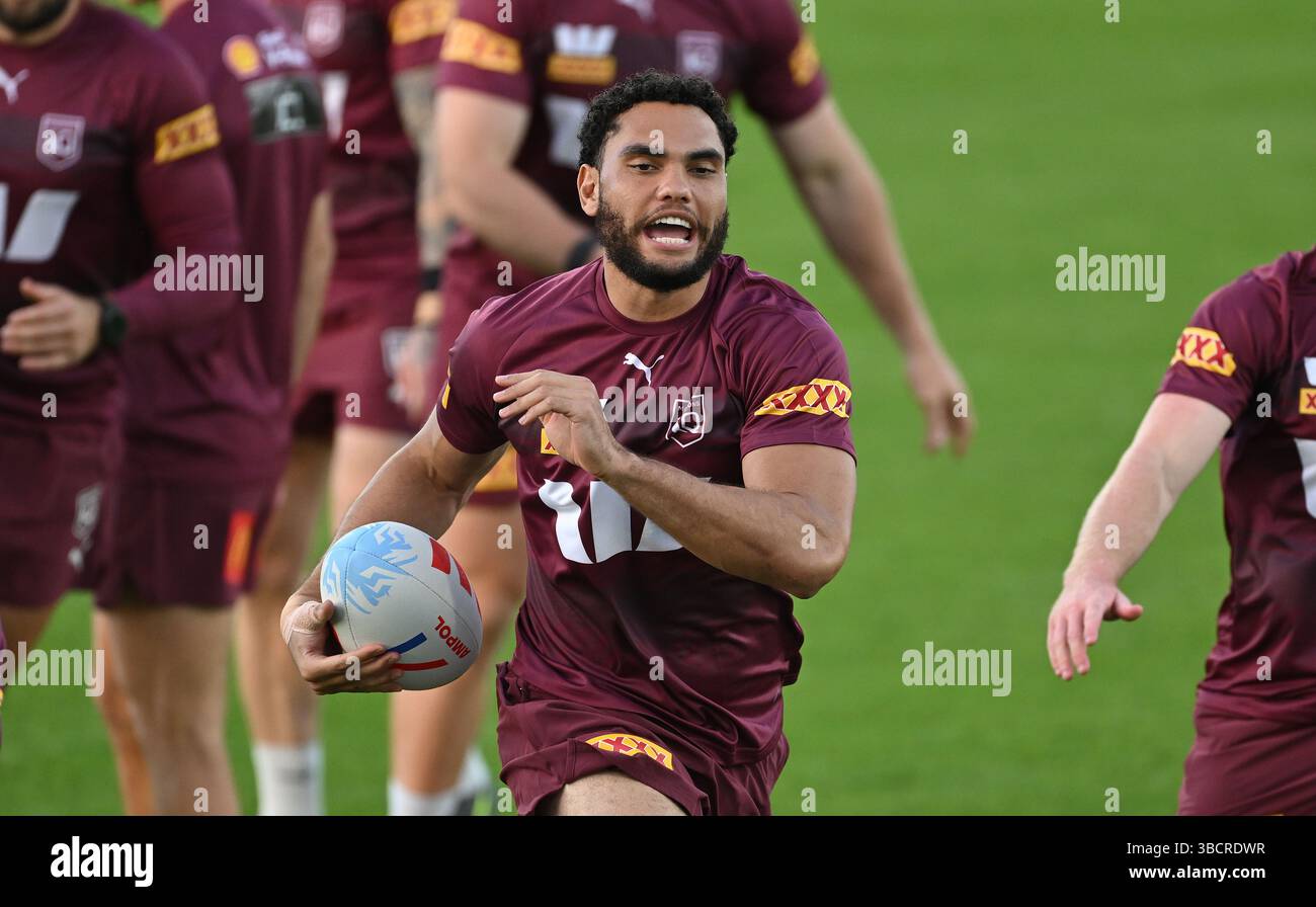 Xavier Coates during a Queensland Maroons State of Origin training ...