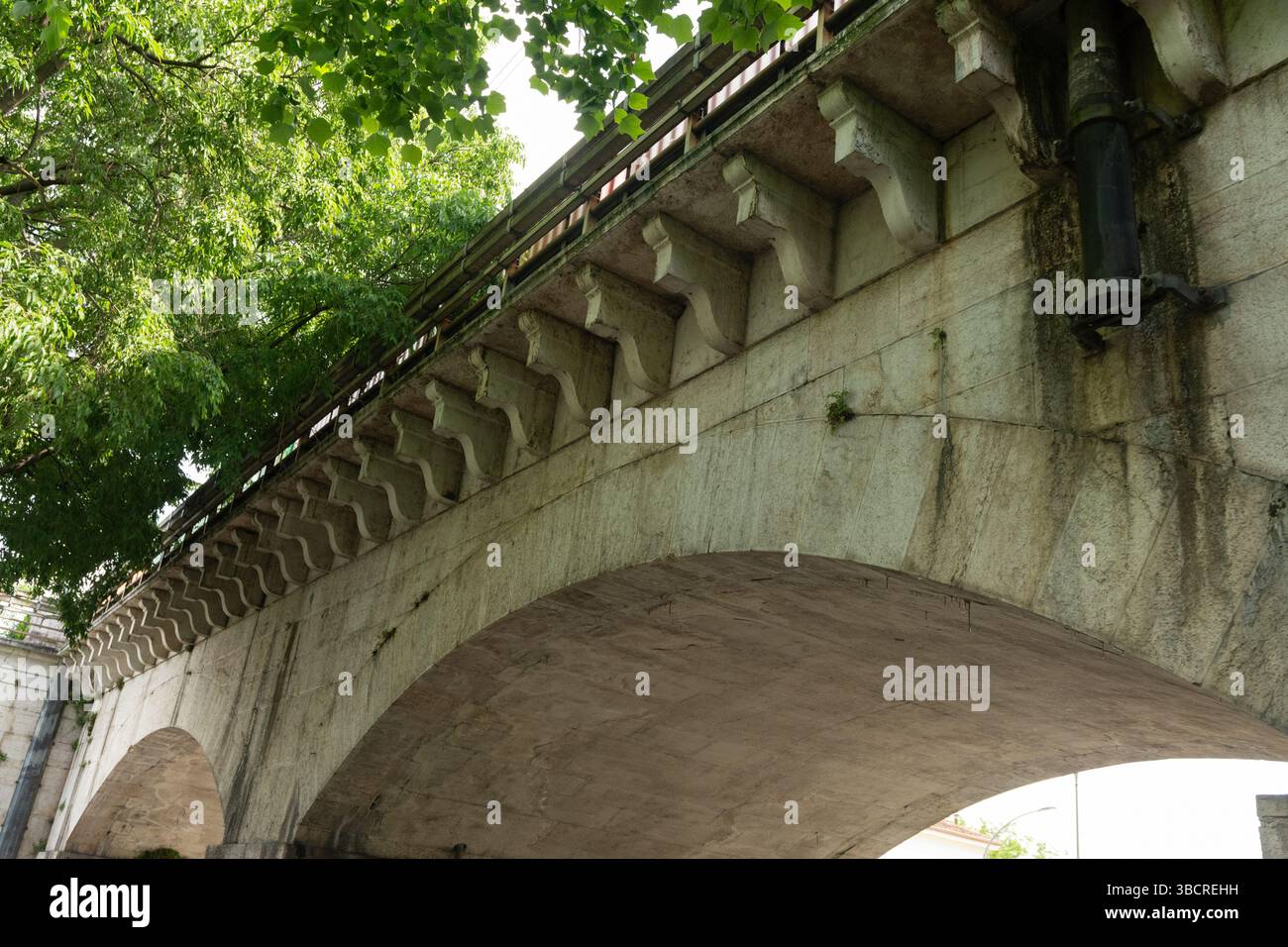 The railway bridge in Verona, on the Milan-Venice line, is a vital ...