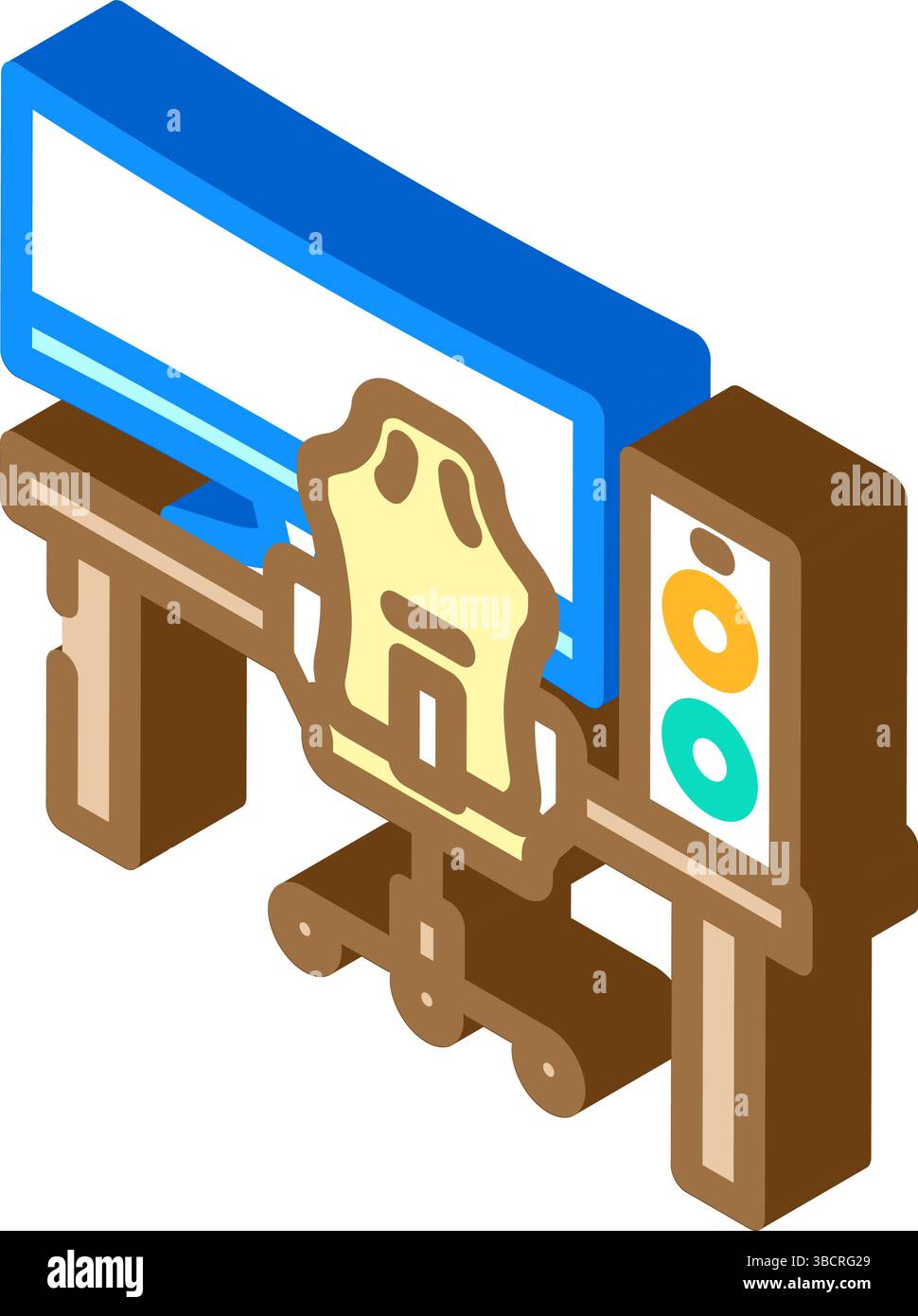 Streaming setup illustration Cut Out Stock Images & Pictures - Alamy