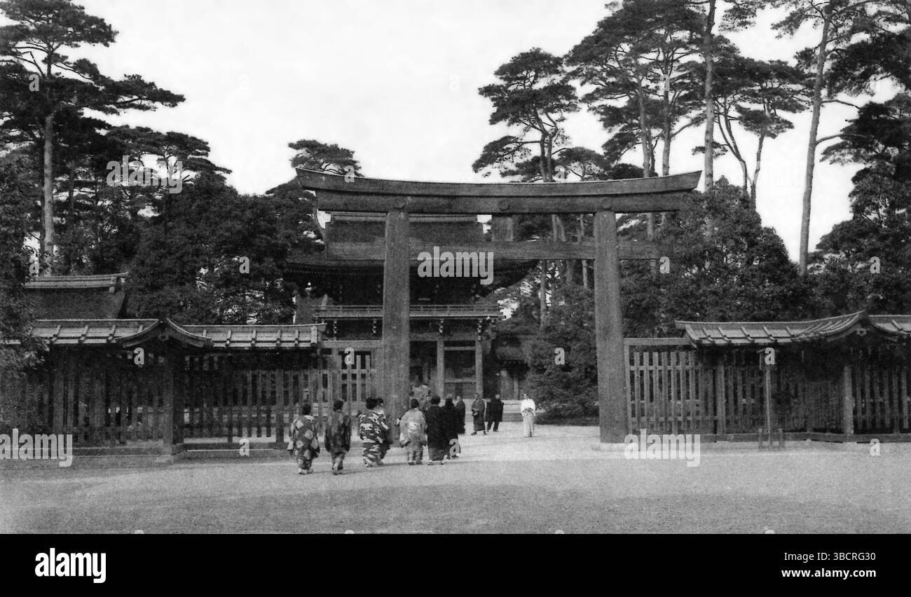 Vintage photo of Meiji Shrine in Tokyo, Japan - 1933-1945 Stock Photo ...