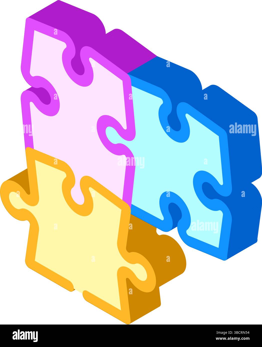 puzzle solution isometric icon vector illustration Stock Vector Image ...