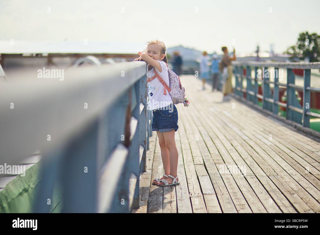 Adorable preschooler girl in Peter and Paul fortress in St. Petersburg ...