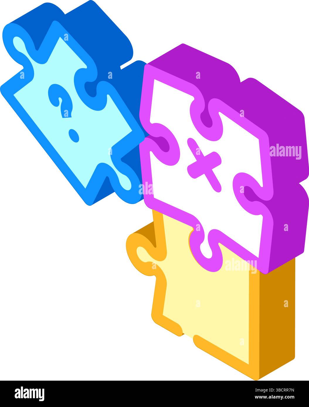 puzzle game solution isometric icon vector illustration Stock Vector Image & Art - Alamy