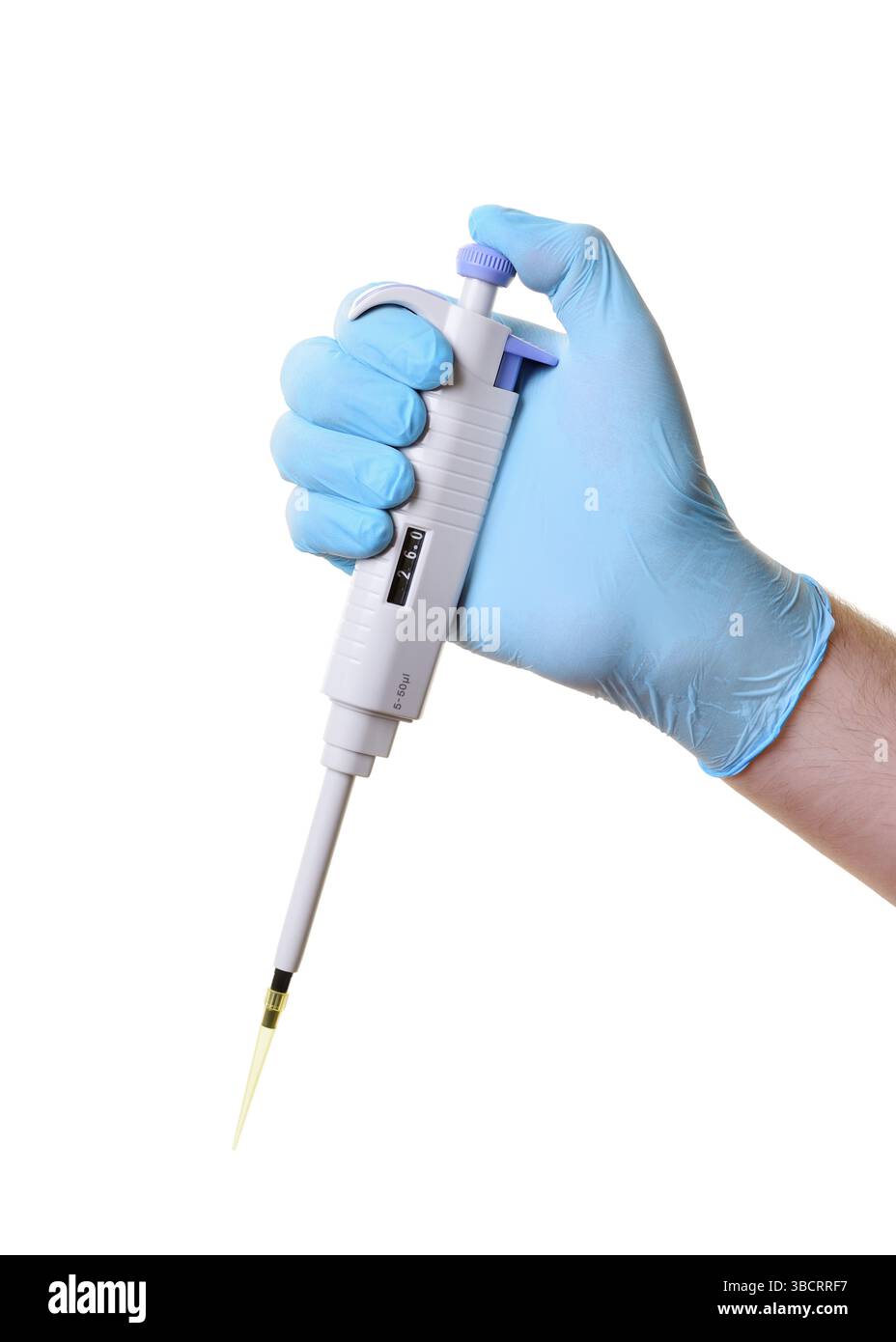Pipette, adjustable volume micropipette, cut out Stock Photo - Alamy