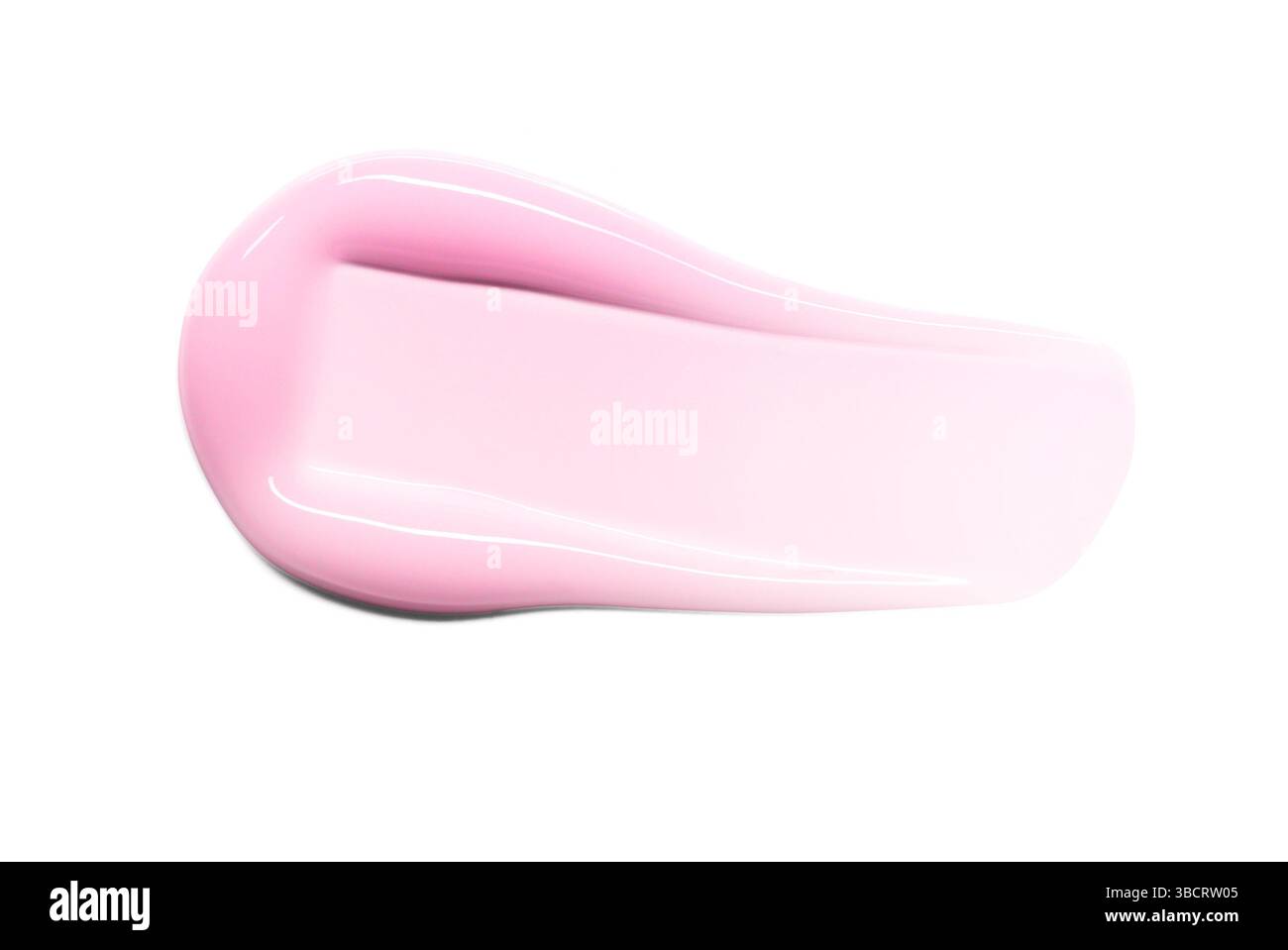 Pink lip gloss texture isolated on white background. Smudged cosmetic ...