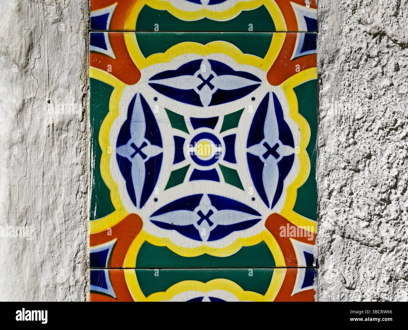 Strip of tiles on the wall in Tijuca neighborhood, Rio de Janeiro ...