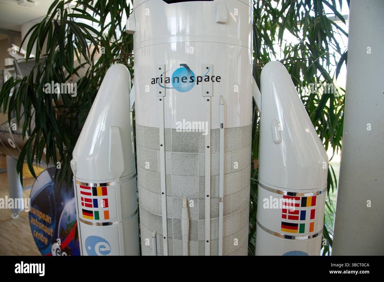 Model of an Ariane rocket, feature, symbolic photo, marginal motif, SpaceTech.NRW space ...