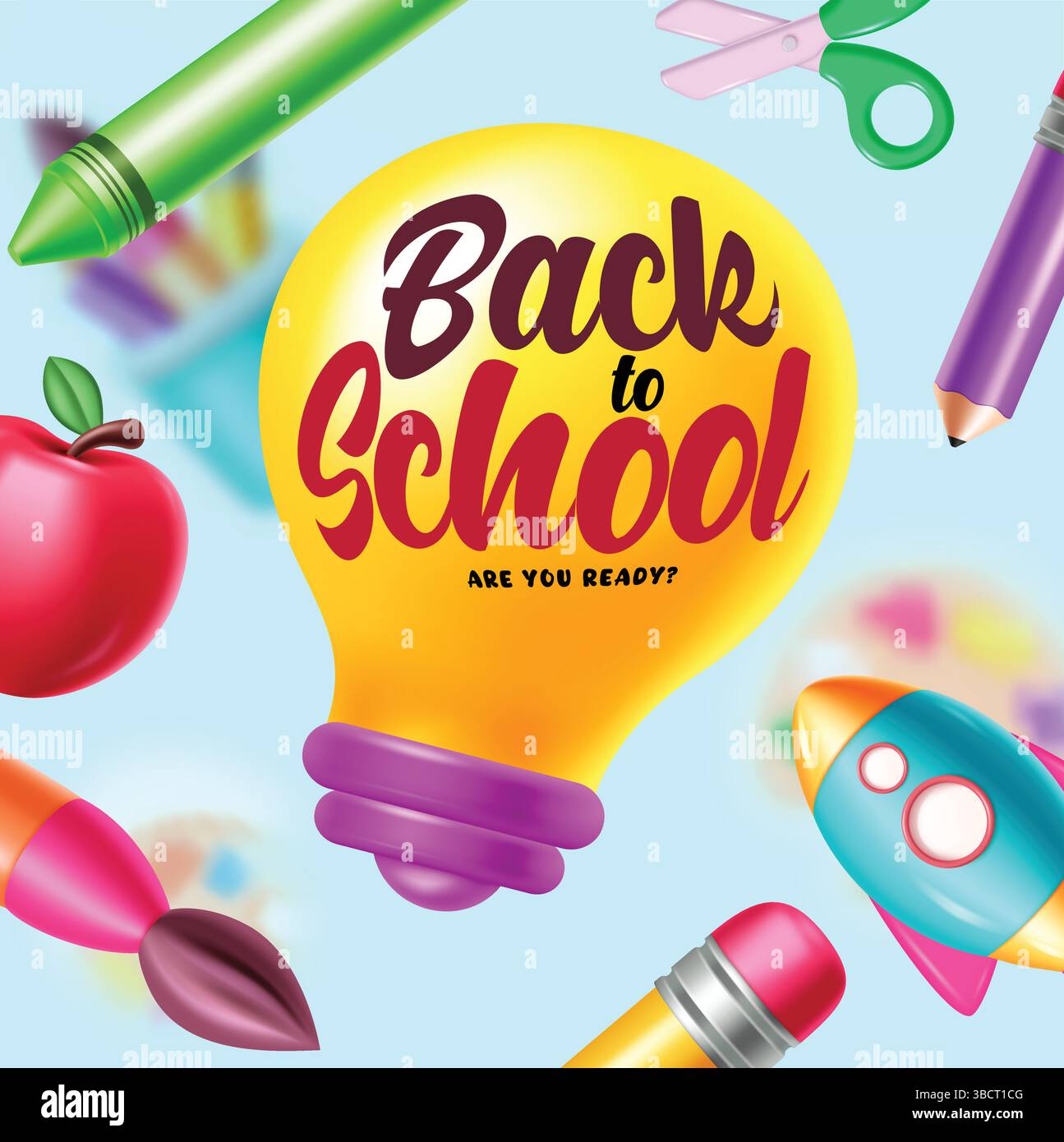 Welcome back to school text in bulb concept clip art educational ...