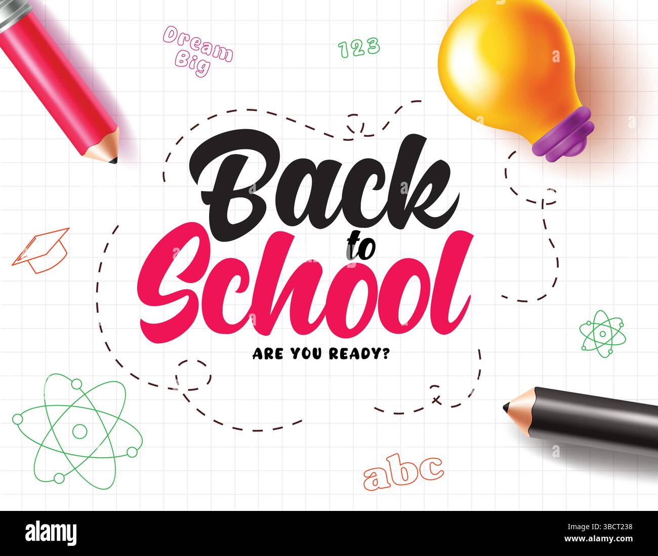 Back to school greeting clipart poster. Back to school greeting in ...