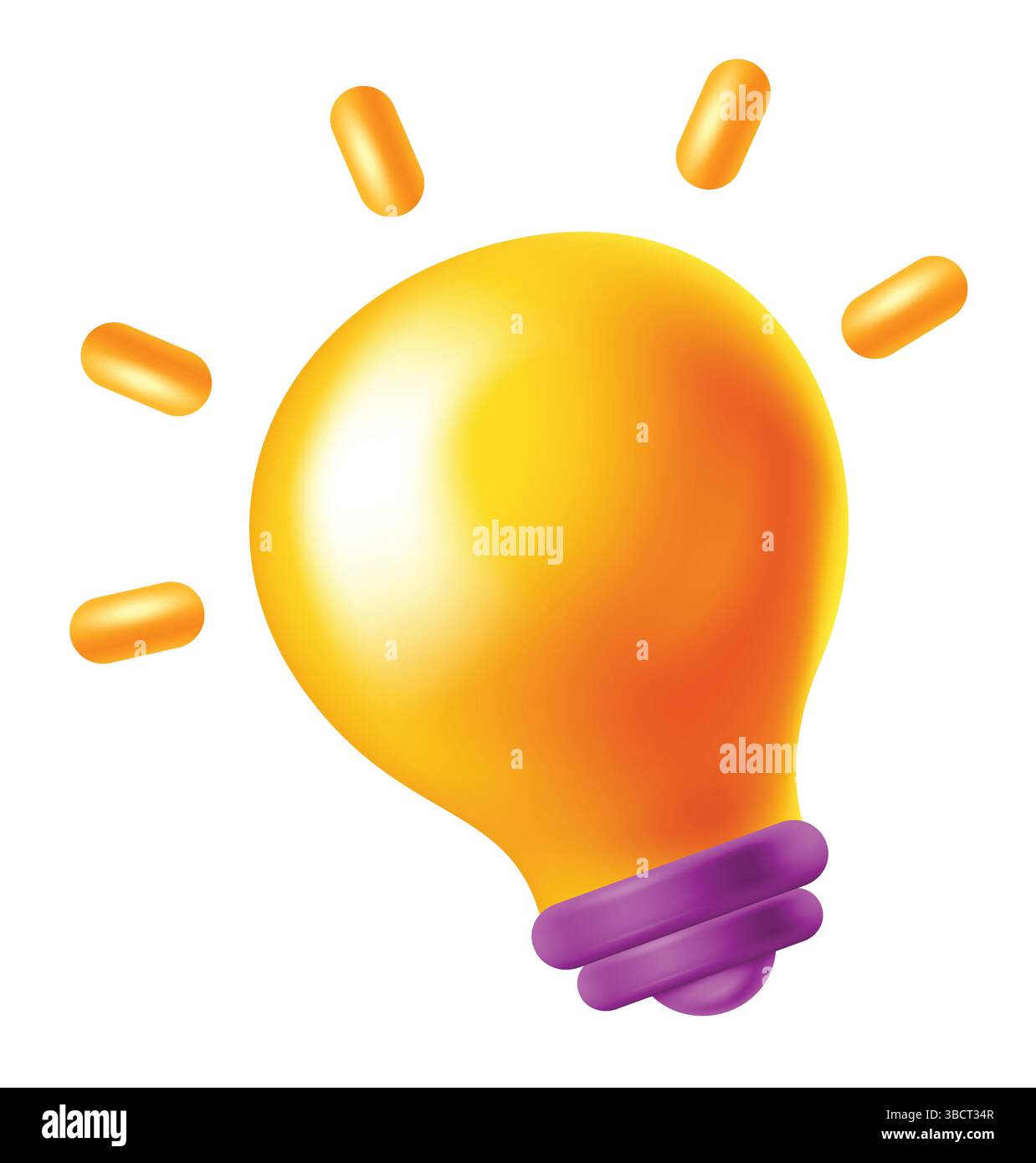 Cute bulb vector design, Back to school element isolated in white ...