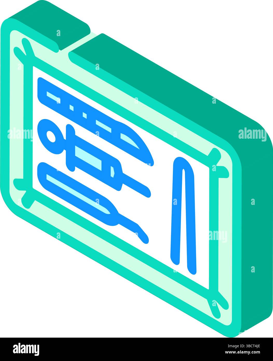 surgical tray surgeon isometric icon vector illustration Stock Vector ...