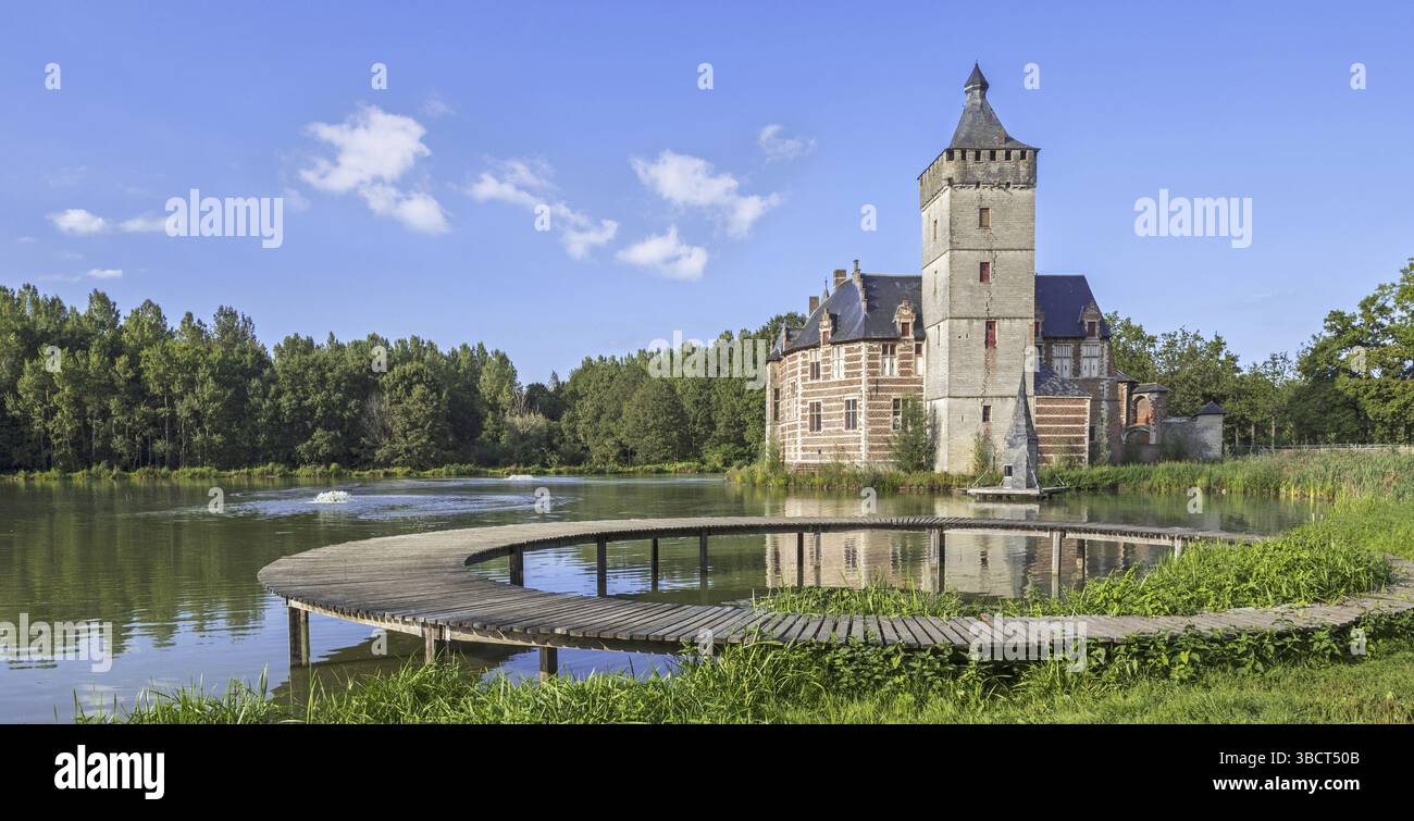 Medieval Horst Castle, Kasteel van Horst, 15th century moated Flemish ...