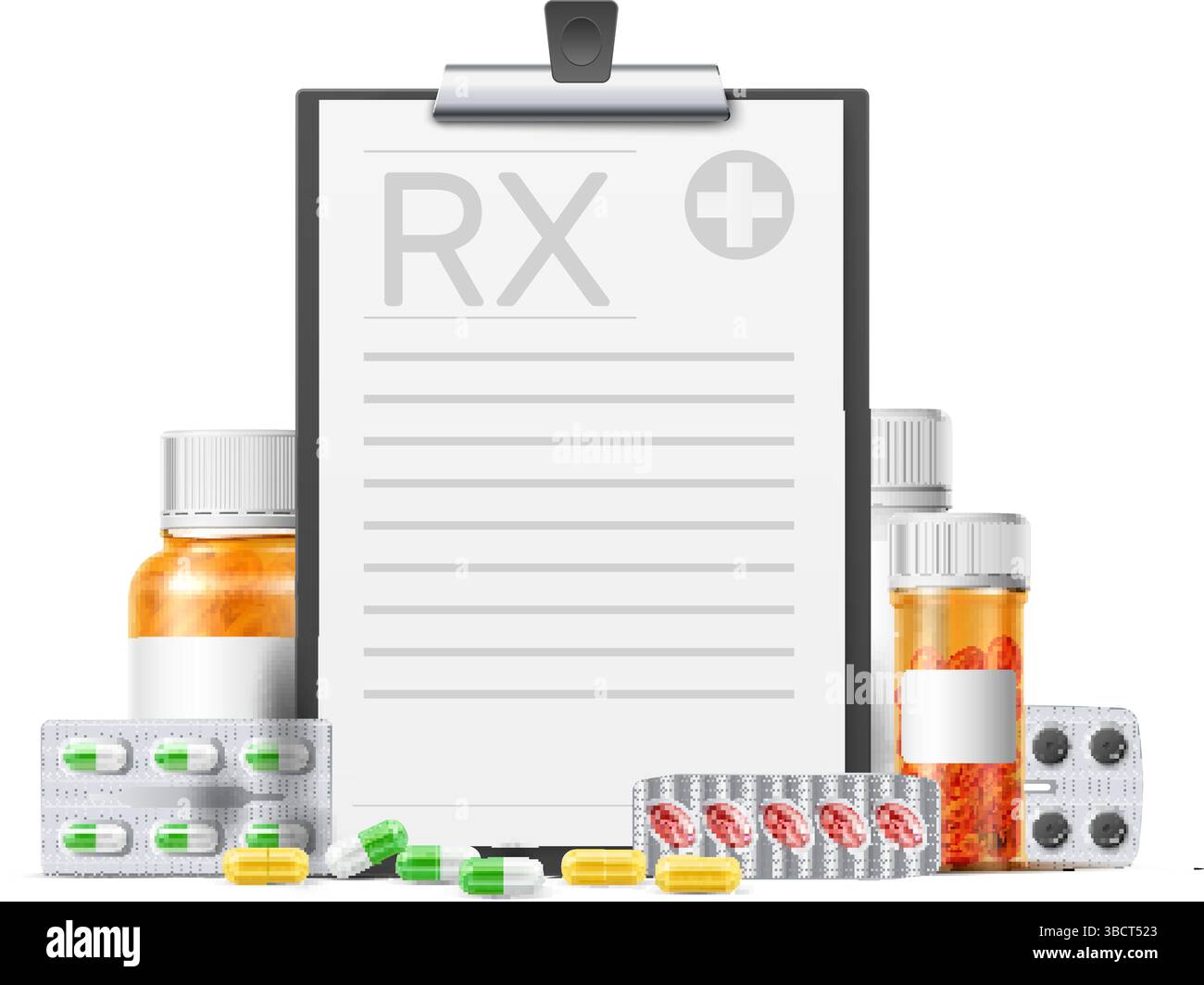 Pharmacist pill vial doctor Cut Out Stock Images & Pictures - Alamy