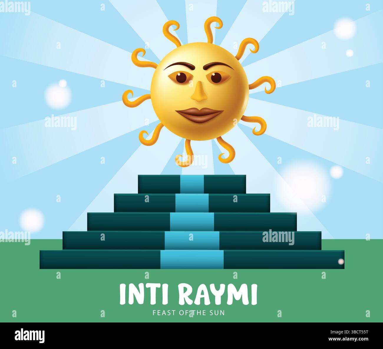 Inti Raymi feast of the sun podium clipart background illustration ...