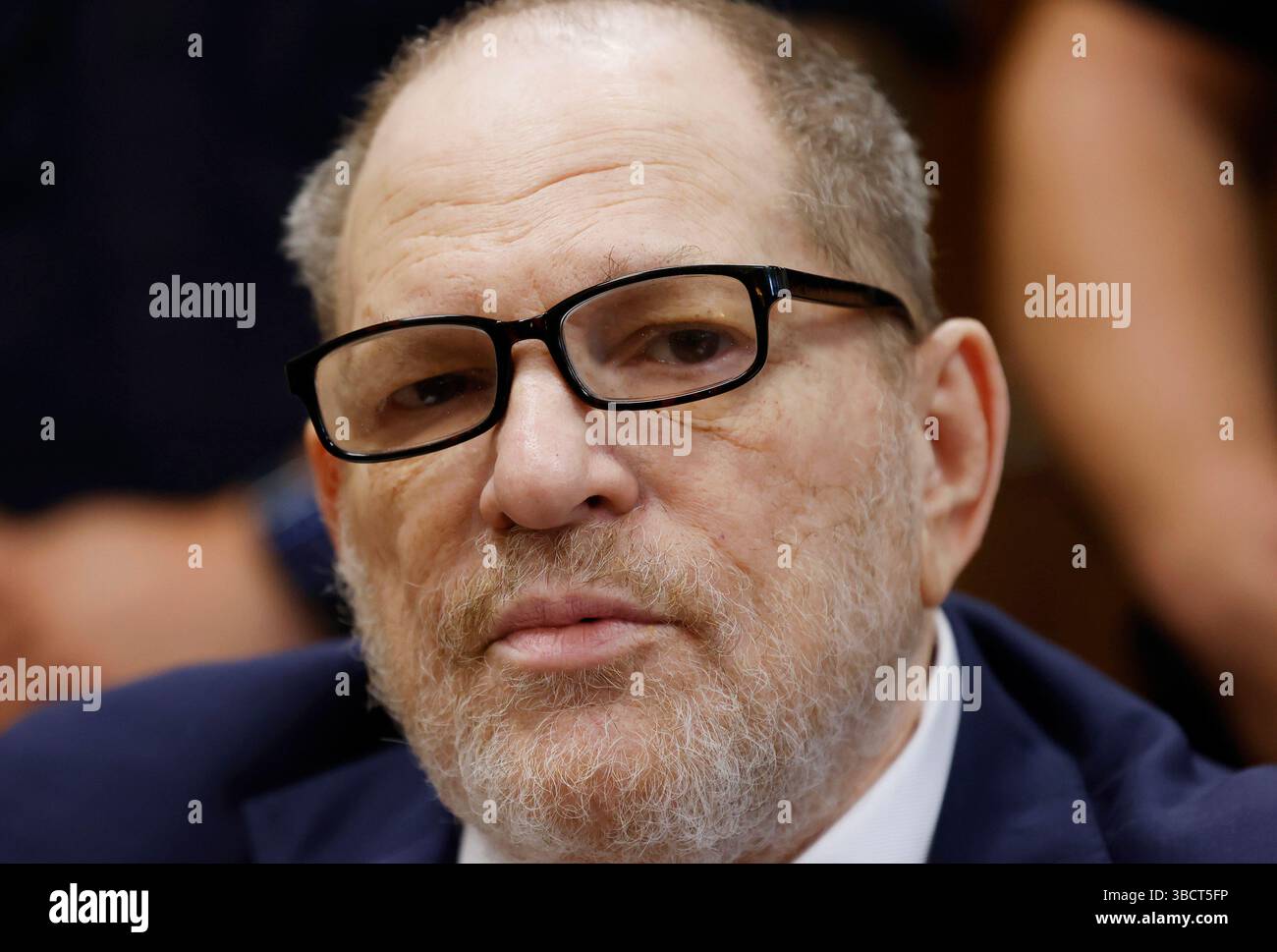 Harvey Weinstein attends his retrial in a Manhattan court, Wednesday, May 21, 2025, in New York ...