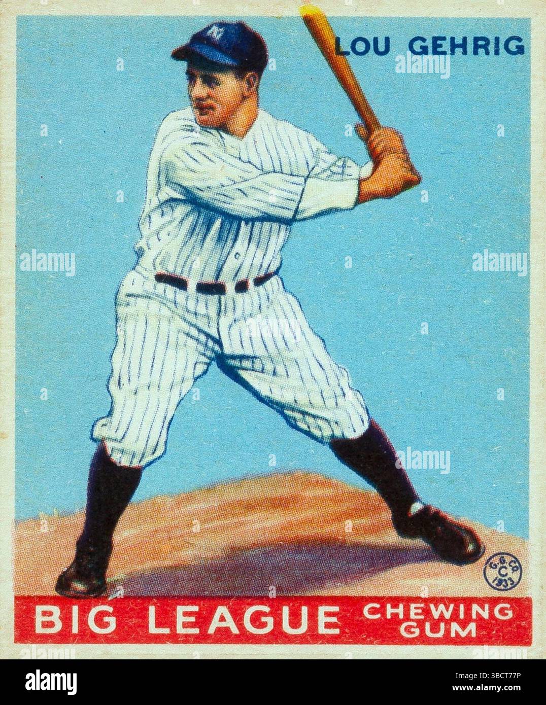 Baseball card of Lou Gehrig of the New York Yankees, #92, 1933 Stock ...