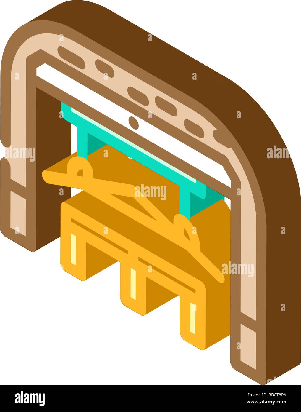 timber framing workshop wood frame isometric icon vector illustration ...