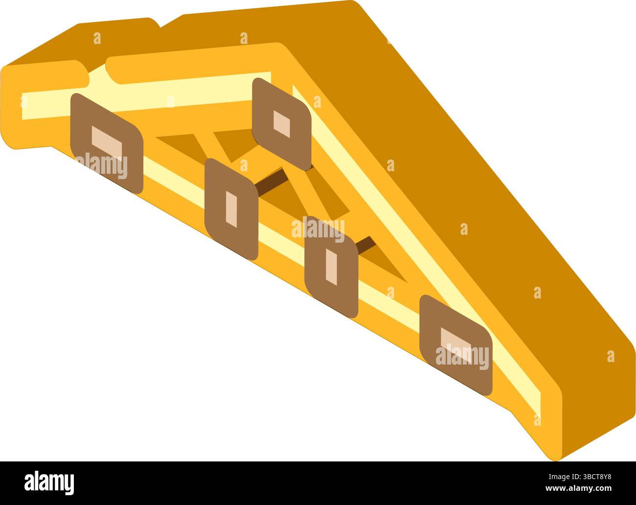 roof trusses wood frame house isometric icon vector illustration Stock ...