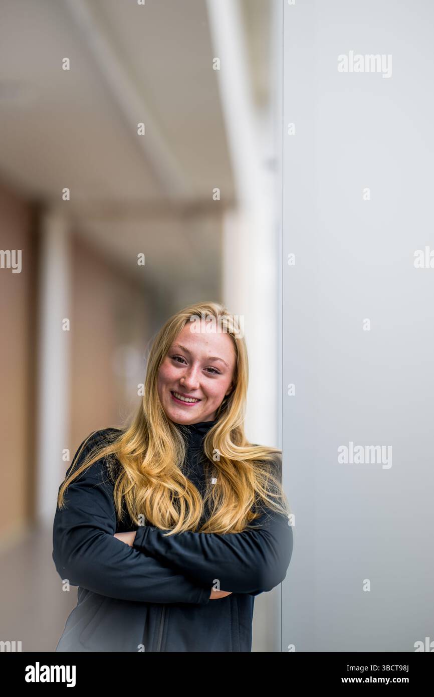 Gent, Belgium. 21st May, 2025. Belgian Lisa Vaelen poses for the ...