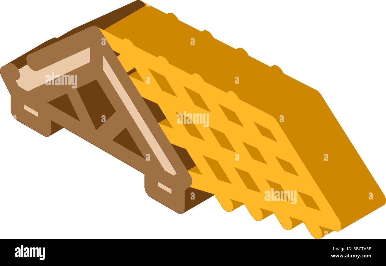 roof framing wood frame house isometric icon vector illustration Stock ...