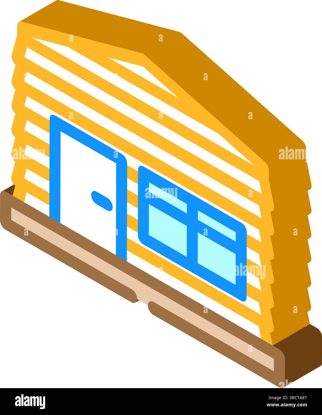 siding frame wood frame house isometric icon vector illustration Stock ...