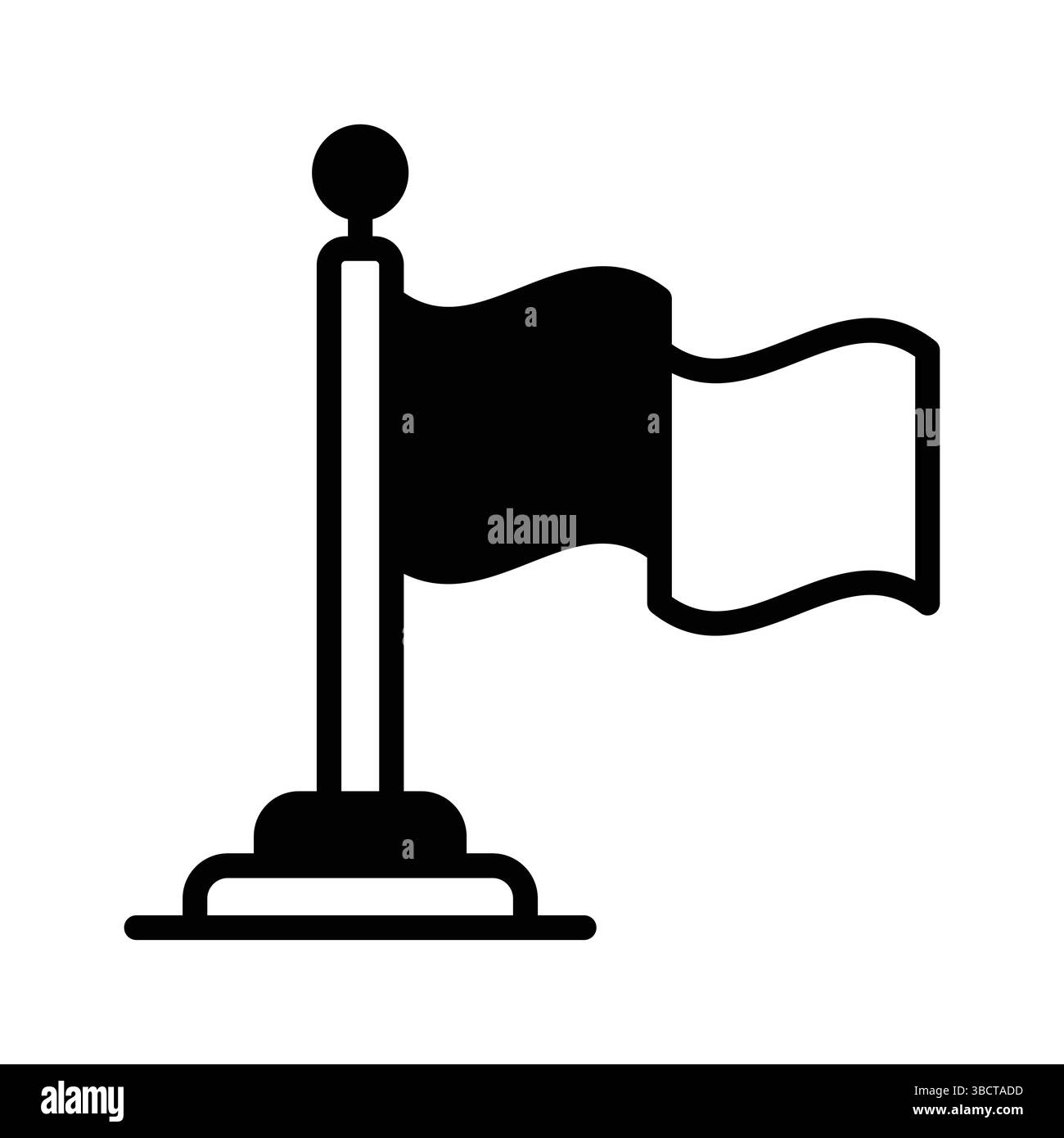 A red flag symbolizing goals, achievements, and destinations Stock ...