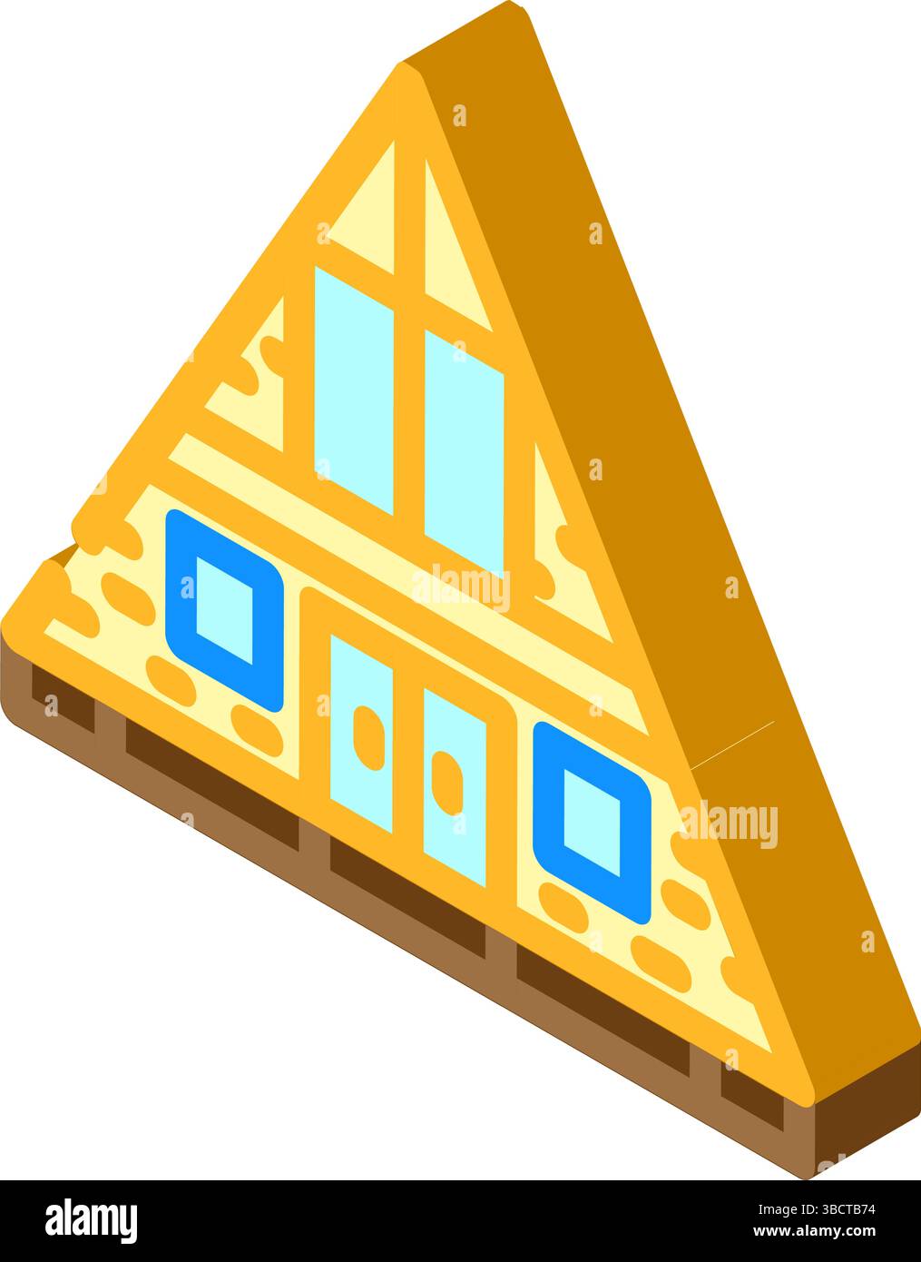 frame cabin wooden isometric icon vector illustration Stock Vector ...