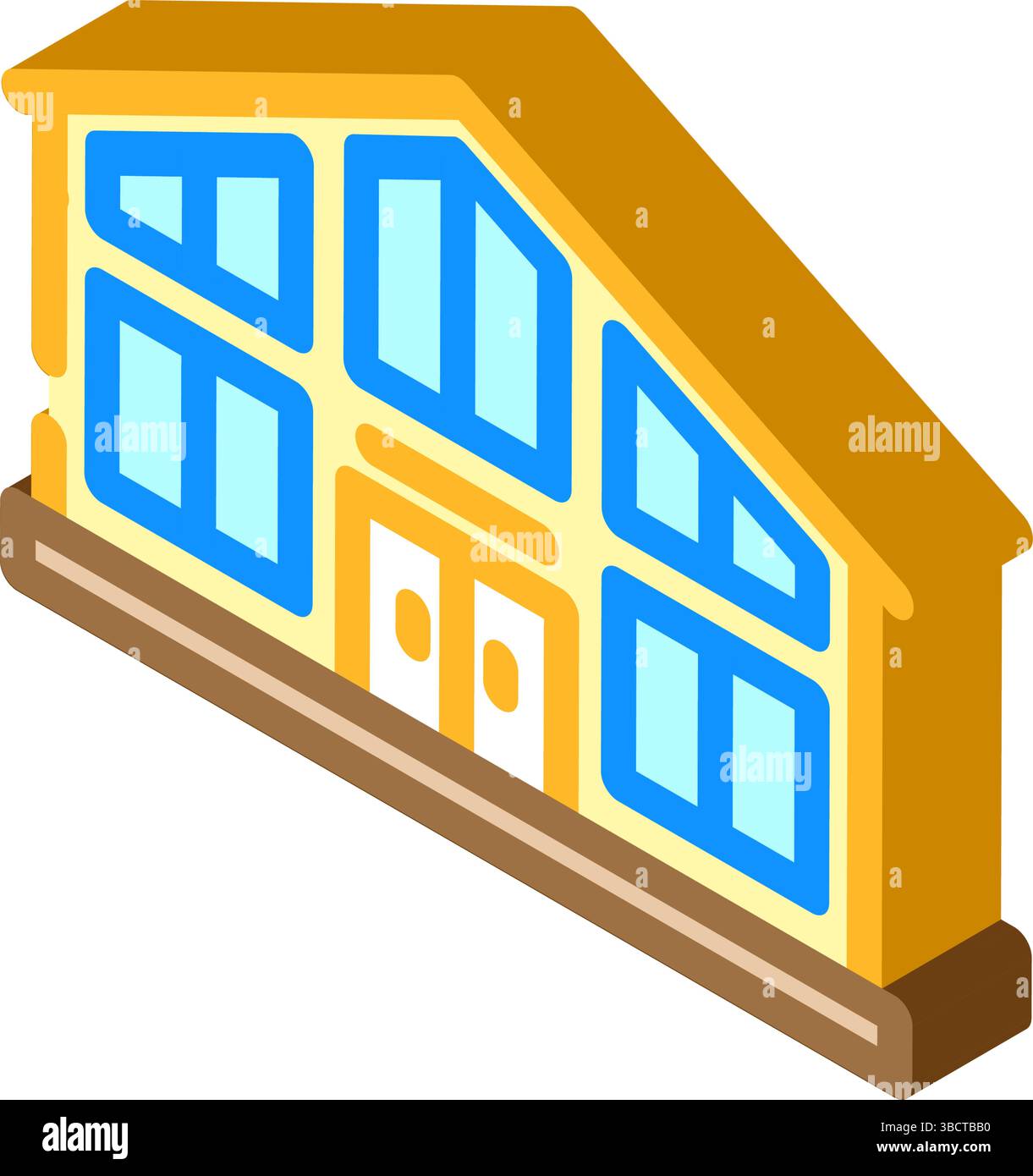 chalet style cabin isometric icon vector illustration Stock Vector ...