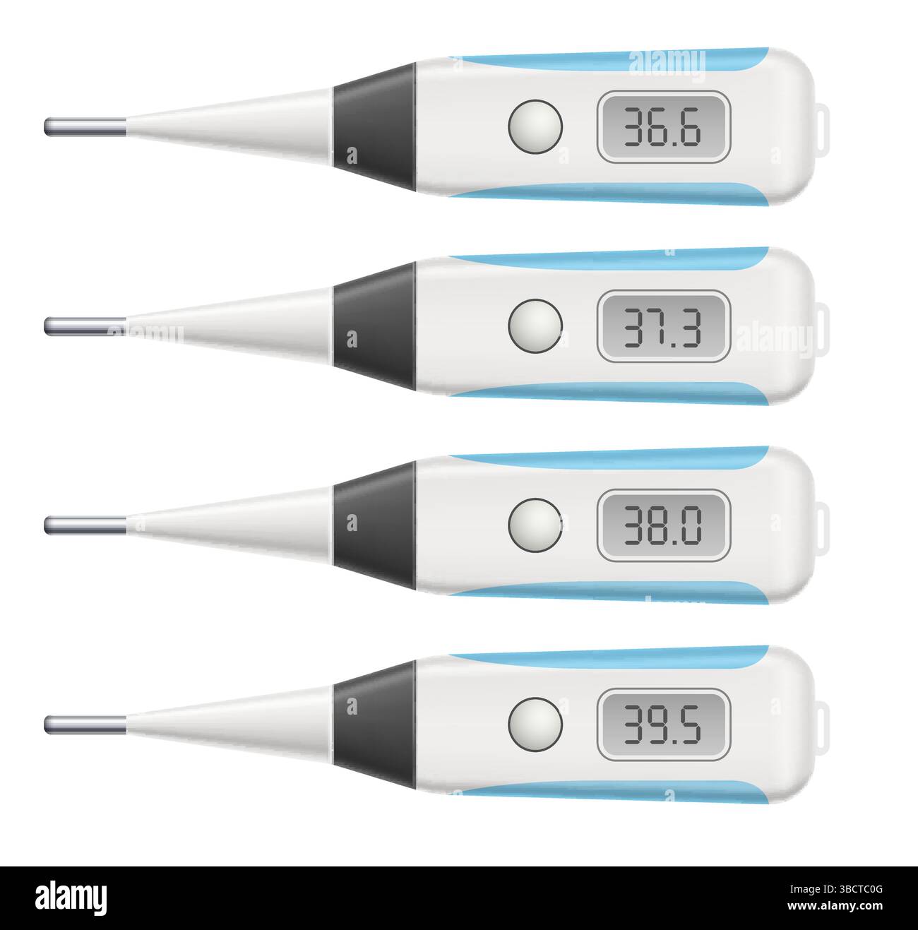 Electronic thermometer for measuring body temperature. Realistic ...
