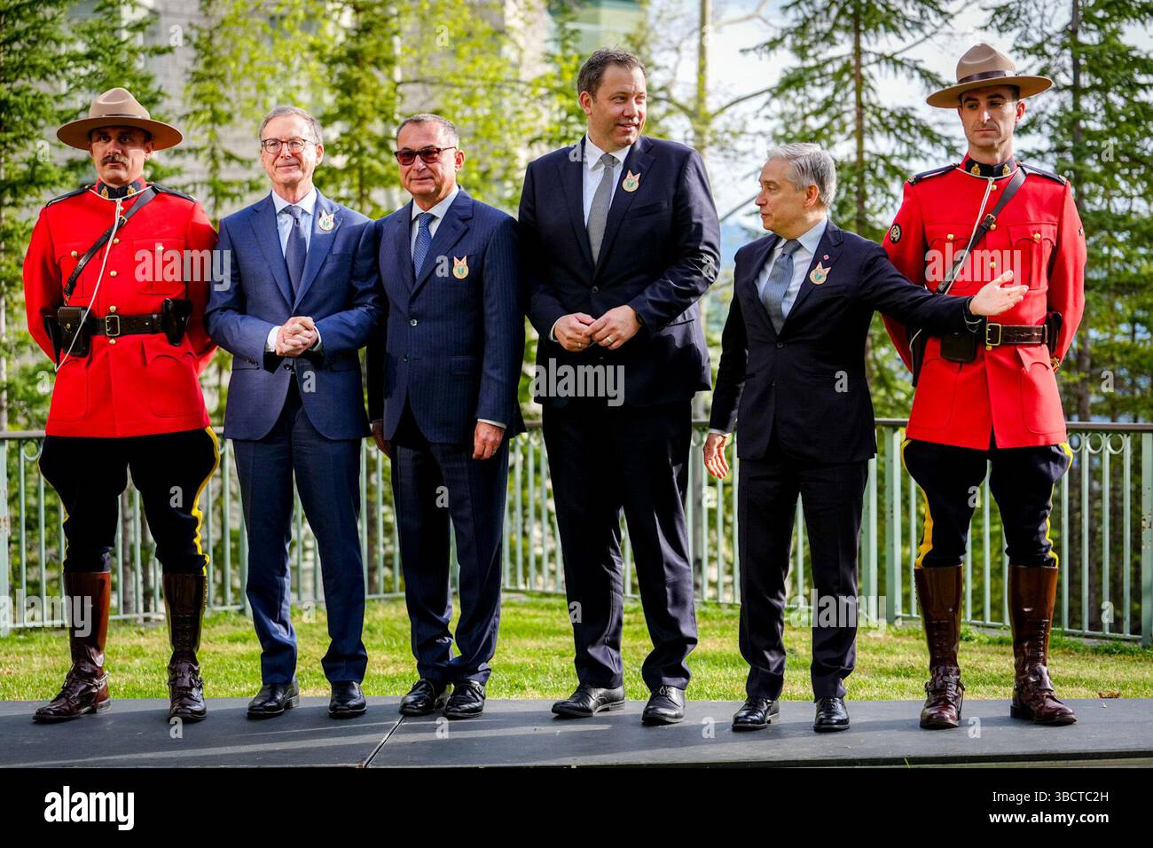 Banff, Canada. 21st May, 2025. Tiff Macklem (l-r), Head of the Bank of ...