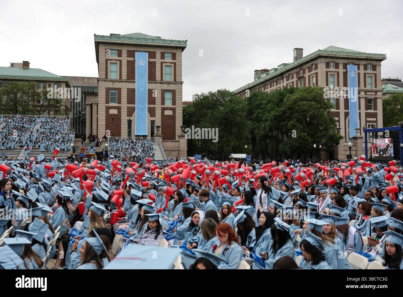 Students attend Columbia University commencement ceremony on Columbia's ...