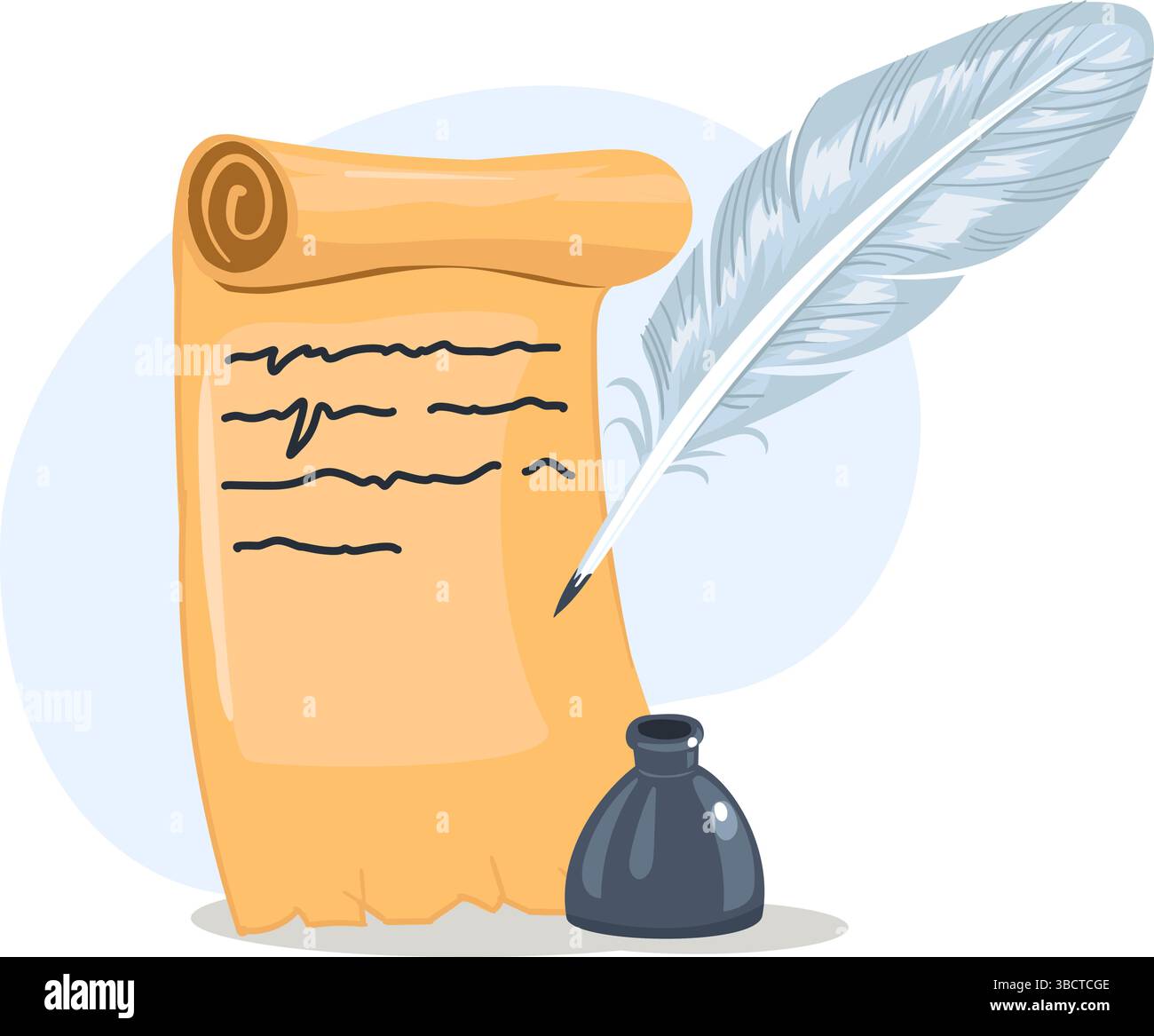 Vintage manuscript quill in Stock Vector Images - Alamy