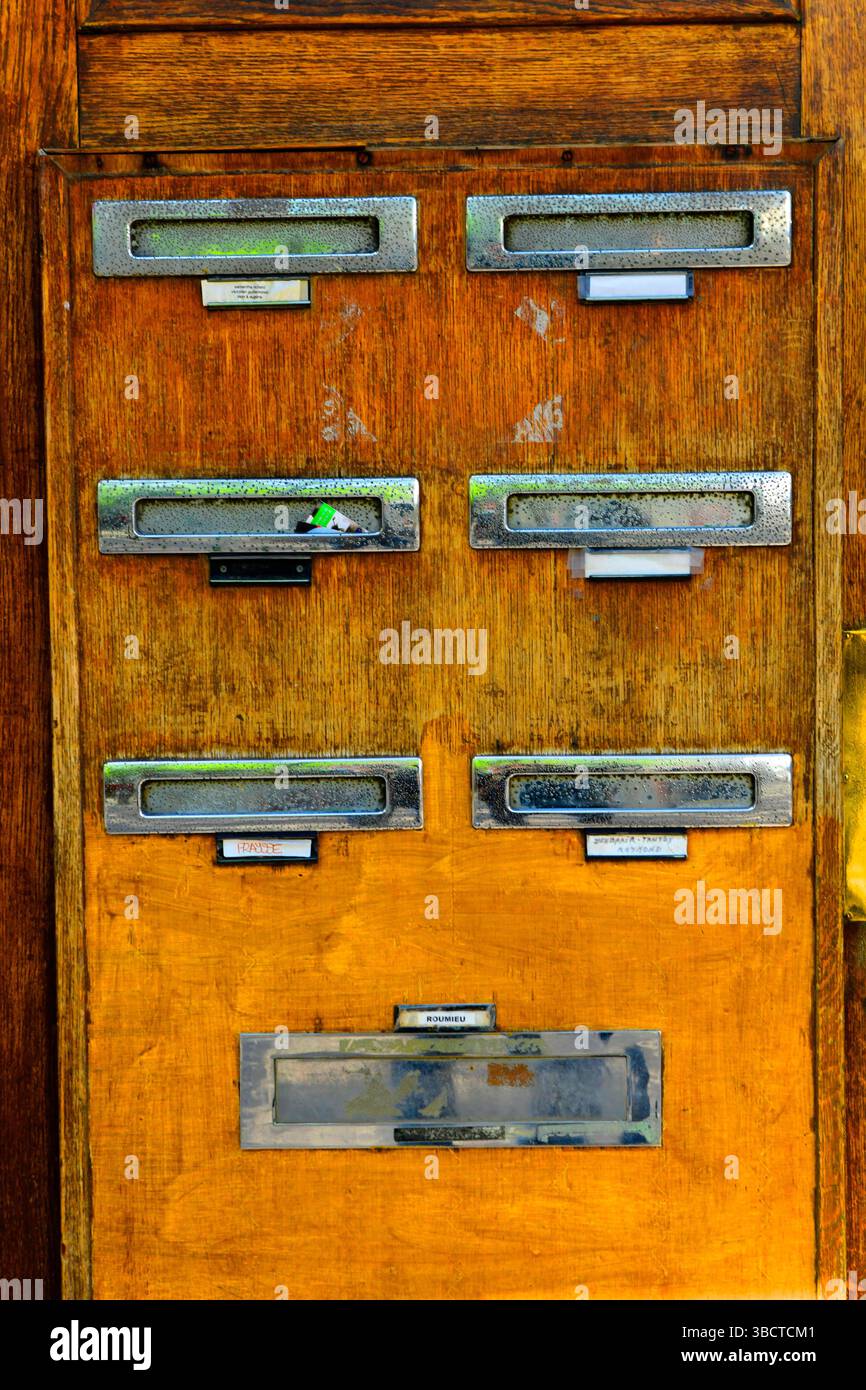 Letters boxes in an old building,Paris,France,Europe Stock Photo - Alamy