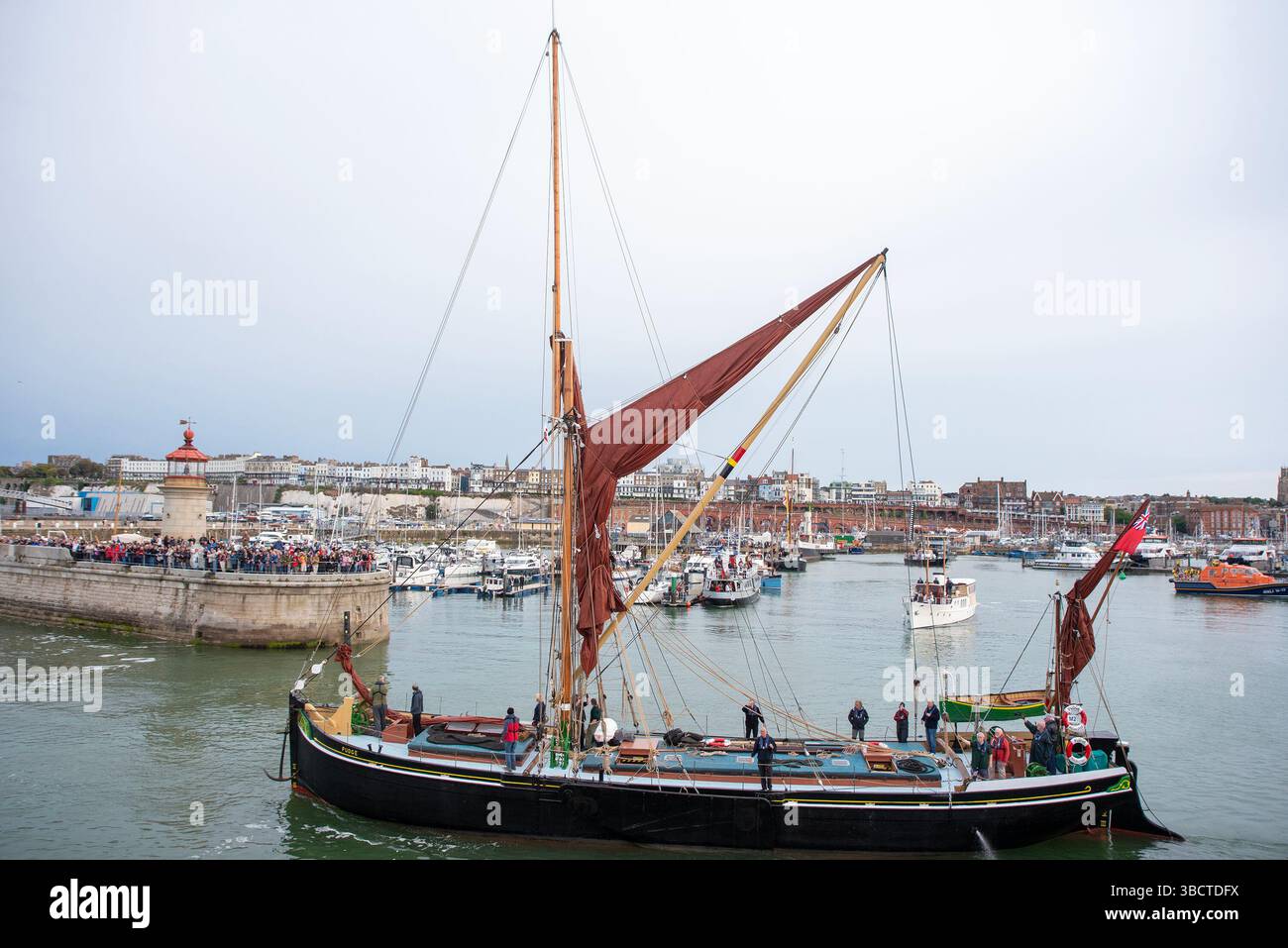 Ramsgate, UK. 21st May, 2025. Over hundred years old barge named Pudge ...