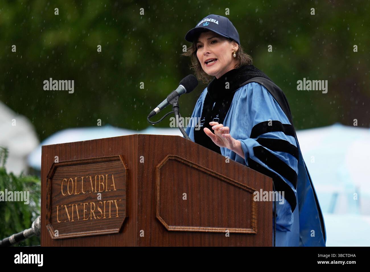 Columbia University's acting president Claire Shipman speaks during ...