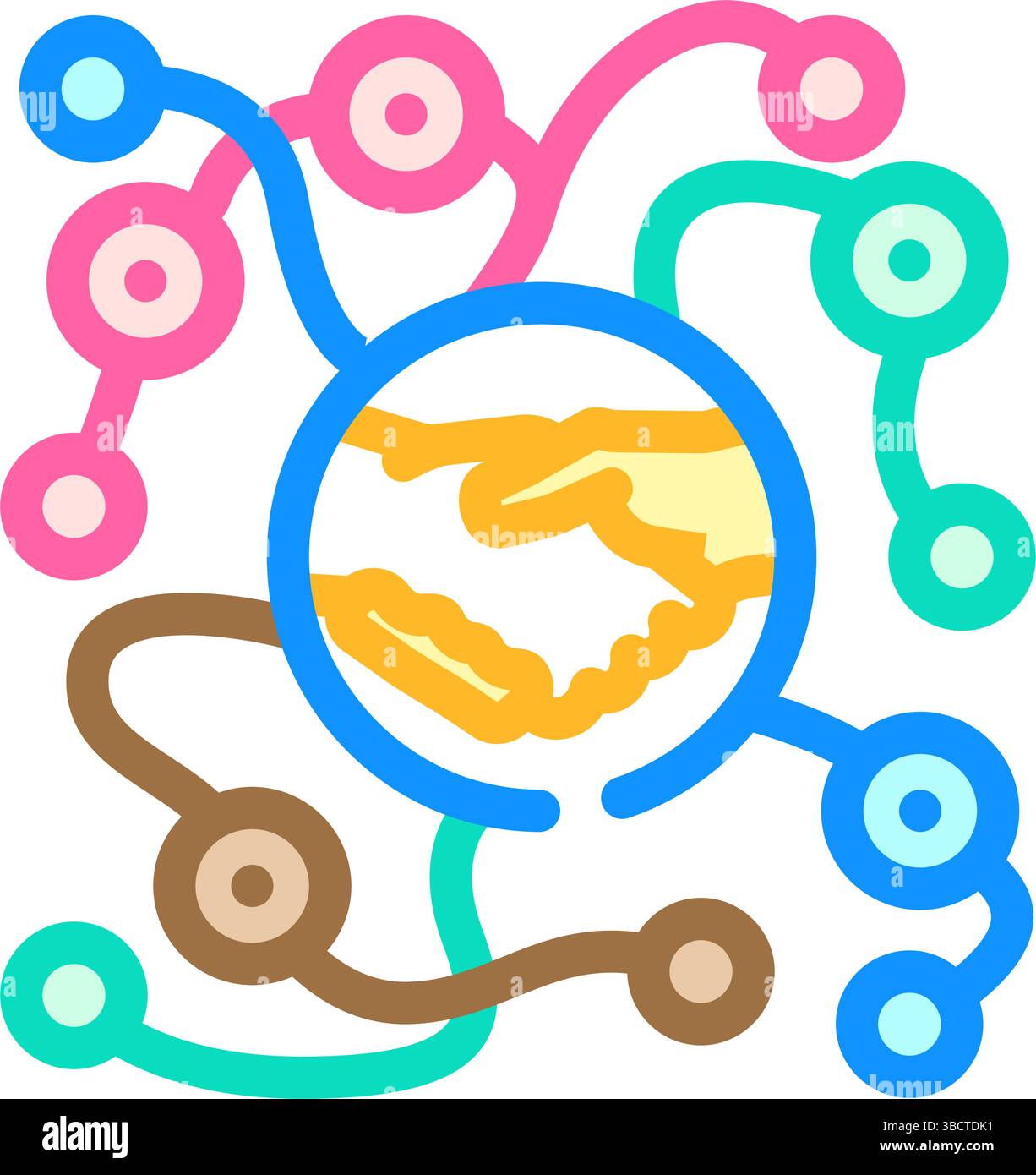 partner network color icon vector illustration Stock Vector Image & Art ...