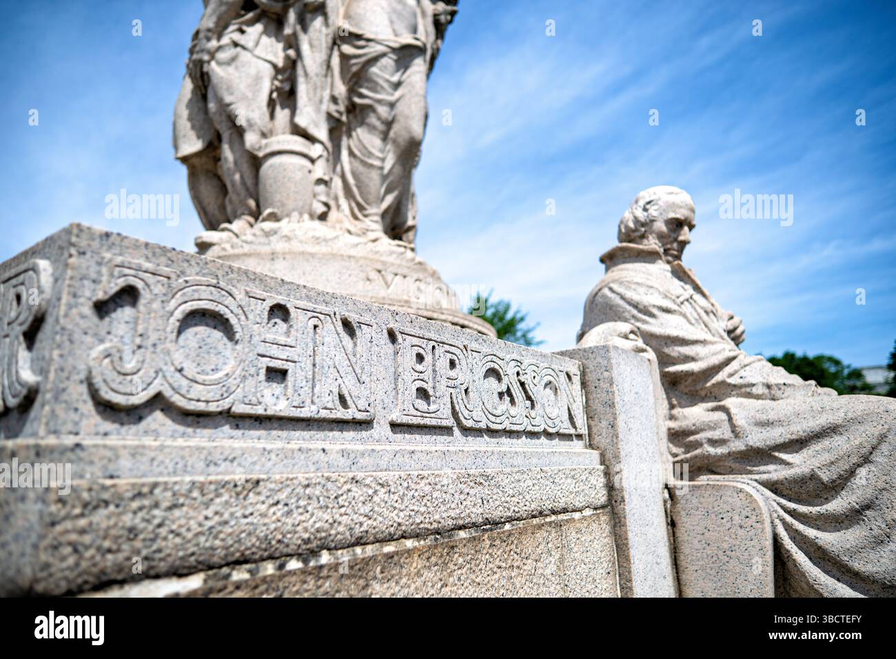 WASHINGTON DC, United States — The John Ericsson Memorial stands in ...