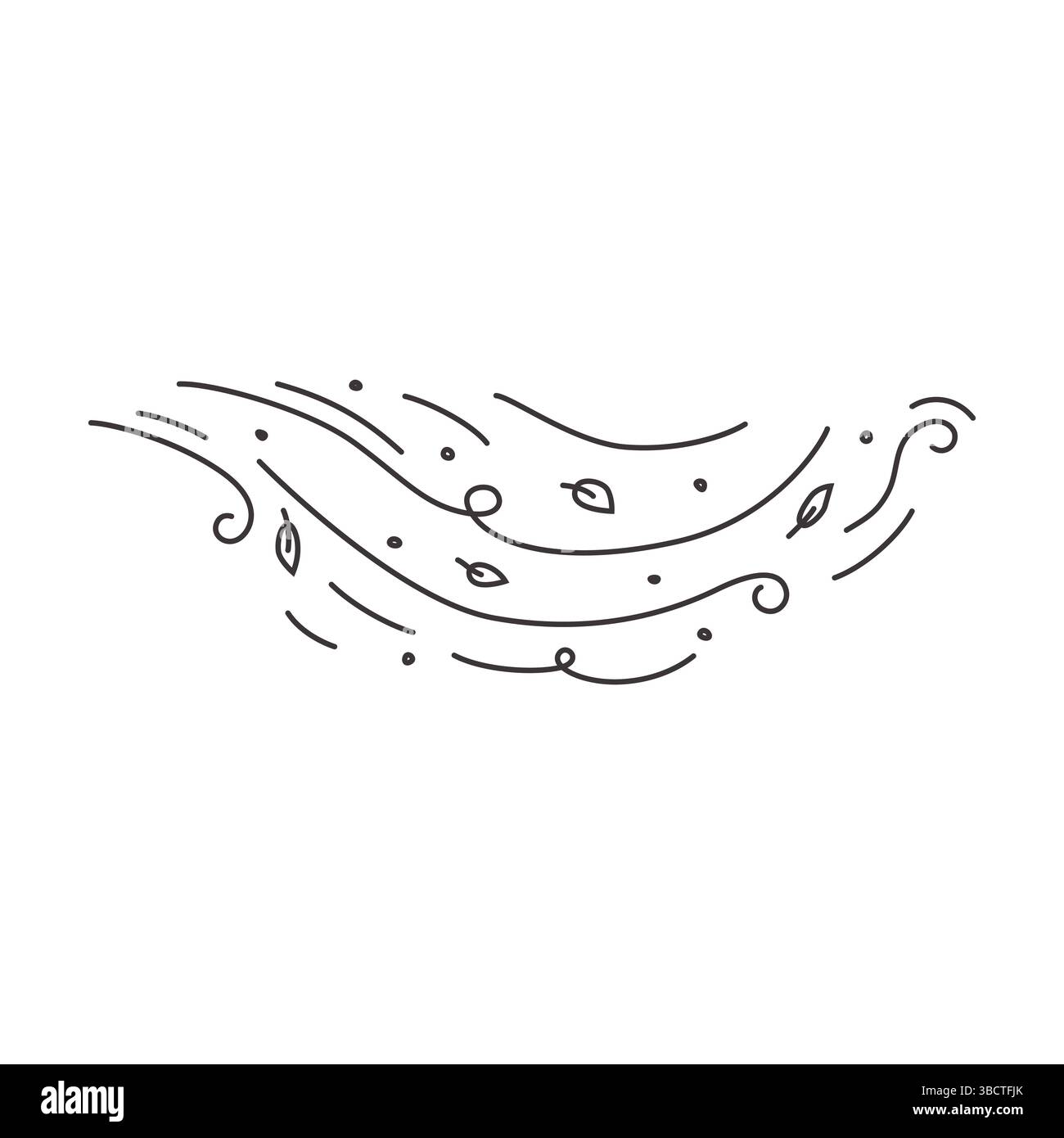 Wind motion doodle line Stock Vector Images - Alamy