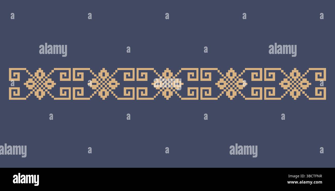 Ukrainian border pattern element. Stencil for block print or tattoo ...