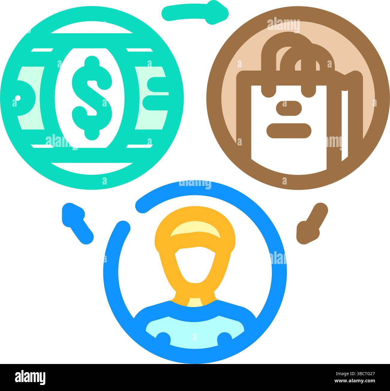 sales affiliate program color icon vector illustration Stock Vector ...