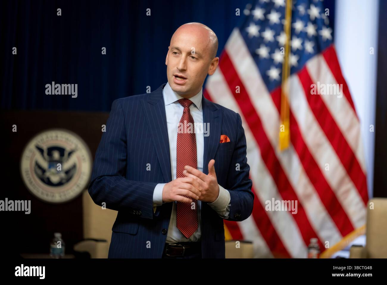 White House Deputy Chief of Staff Stephen Miller speaks to U.S ...