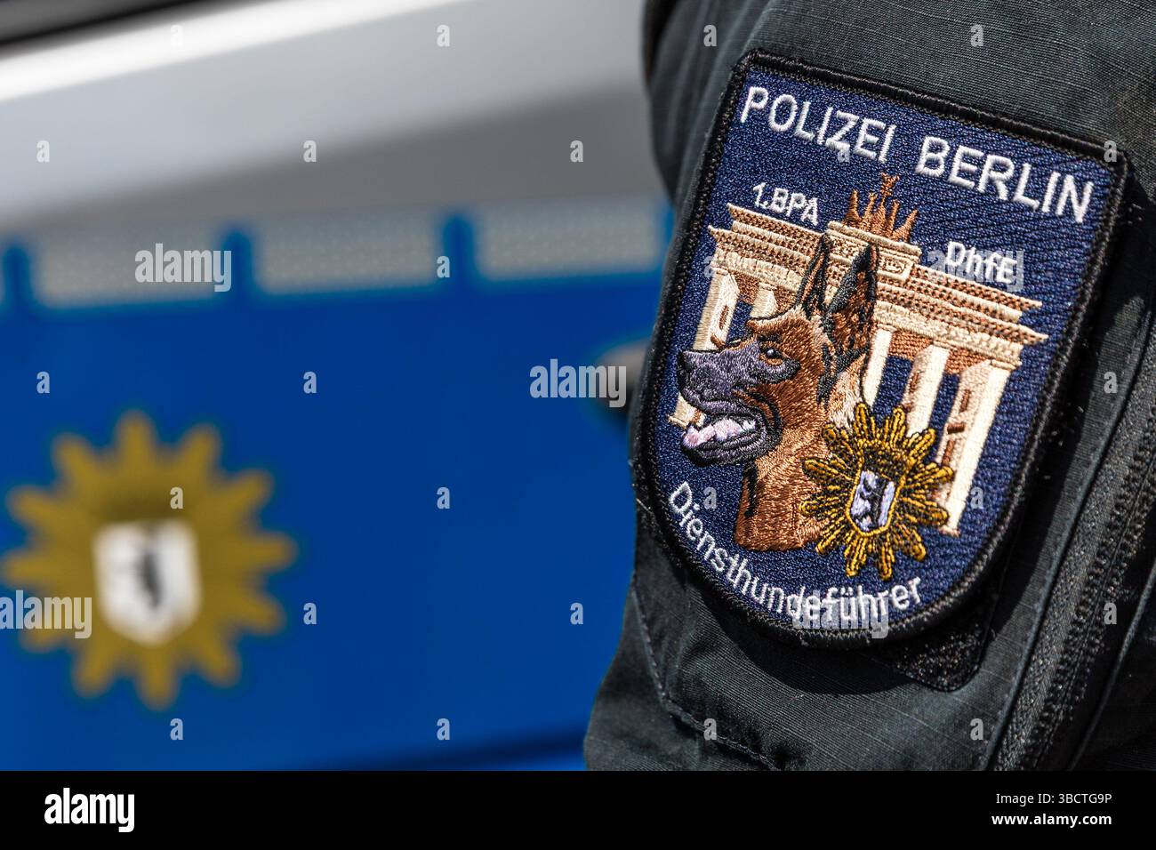 Berlin, Germany. 21st May, 2025. View of the logo of the Berlin police ...