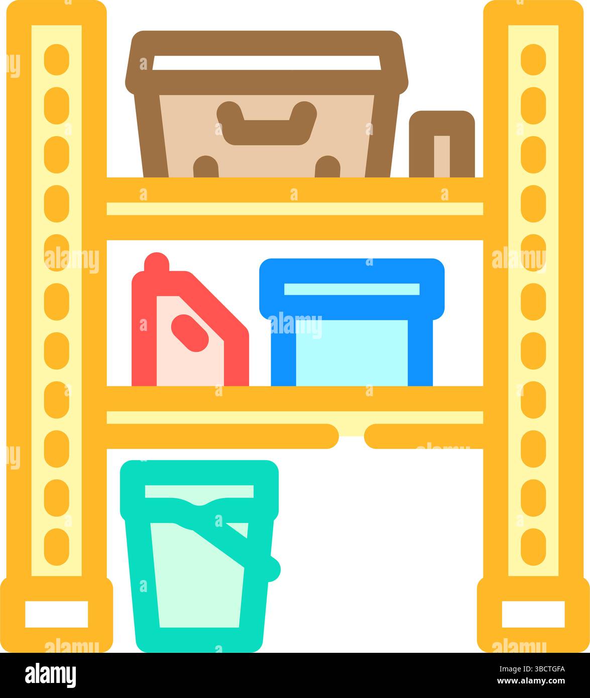 garage storage shelves color icon vector illustration Stock Vector ...