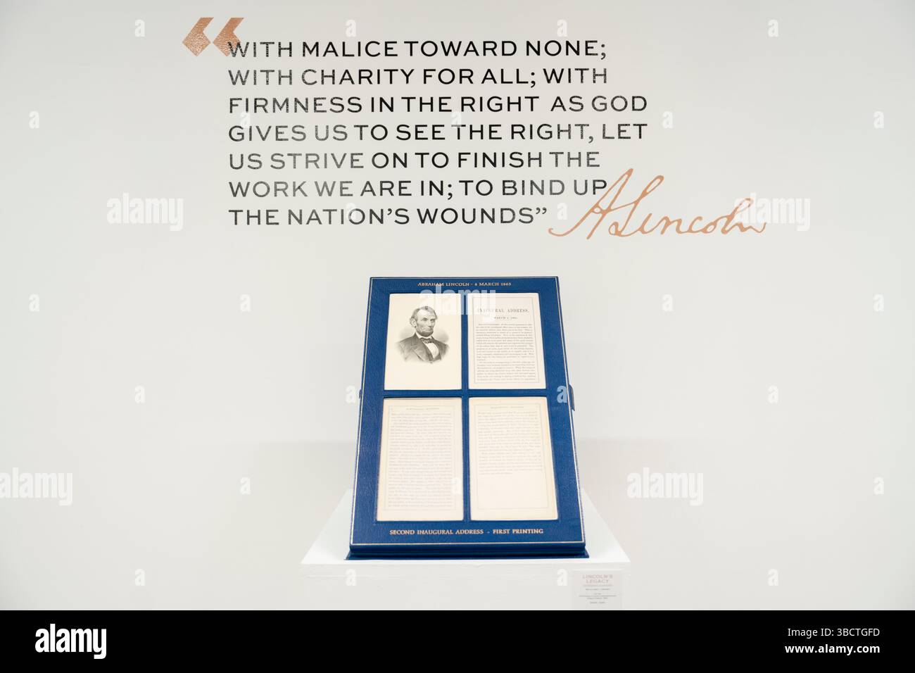 The first printing of Abraham Lincoln's second inaugural address is on ...