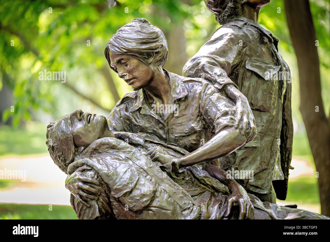 WASHINGTON DC, United States — The Vietnam Women's Memorial stands near ...