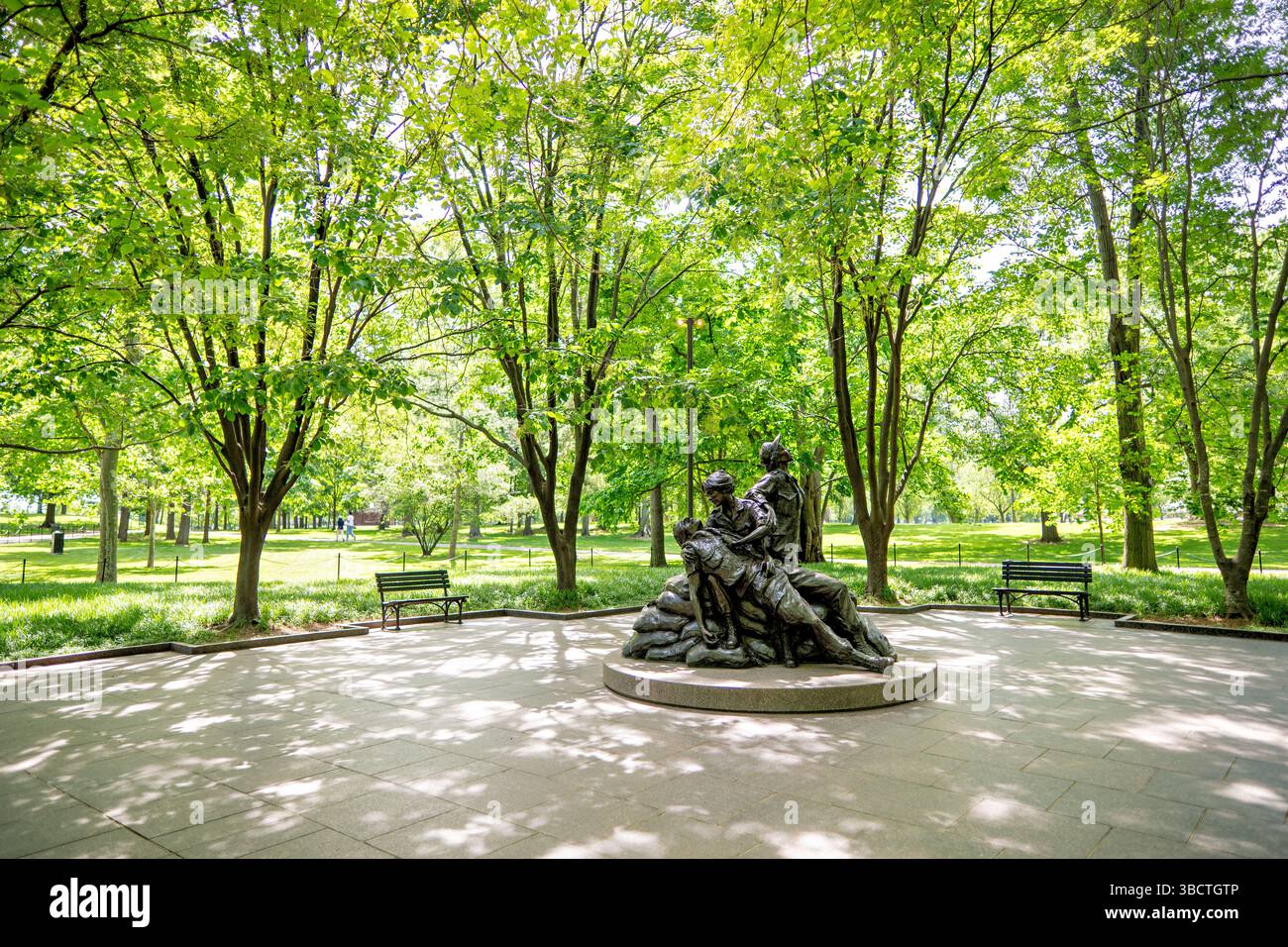 WASHINGTON DC, United States — The Vietnam Women's Memorial stands near ...
