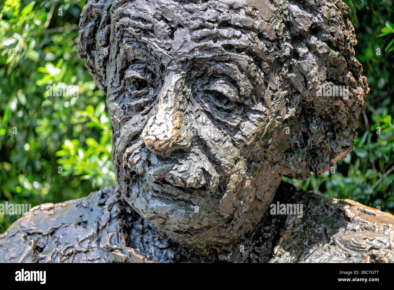 WASHINGTON DC — The Albert Einstein Memorial stands on the grounds of ...