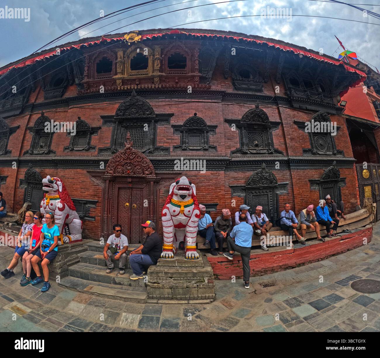Group of Tourists exploring Ancient and Historical monuments at Unesco ...