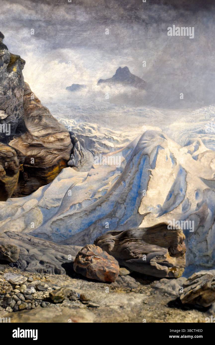 Glacier de Rosenlaui, 1856, John Brett (1831-1902, oil on canvas ...